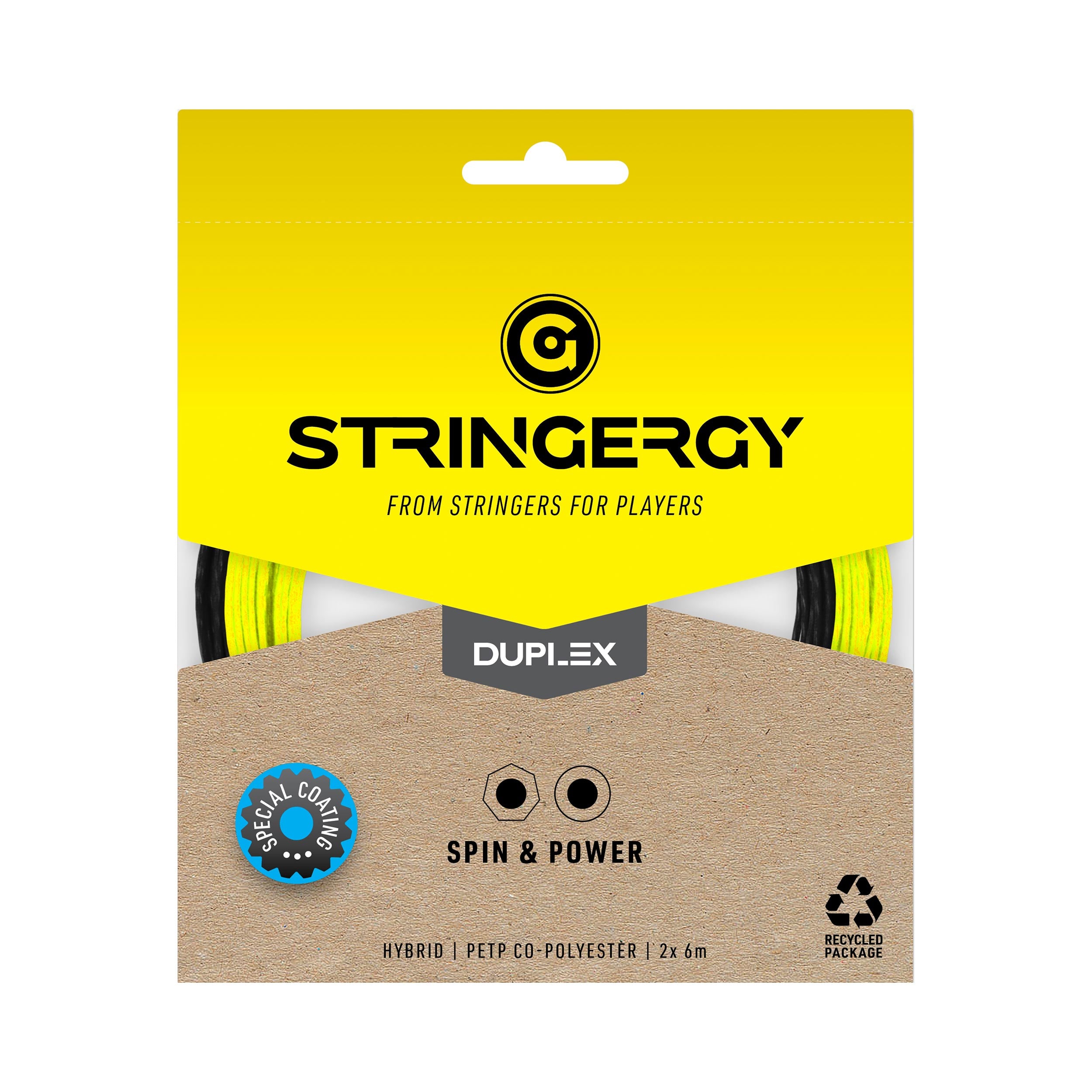 Duplex String Set 2x 6m-Black,Yellow – Tennis-Point