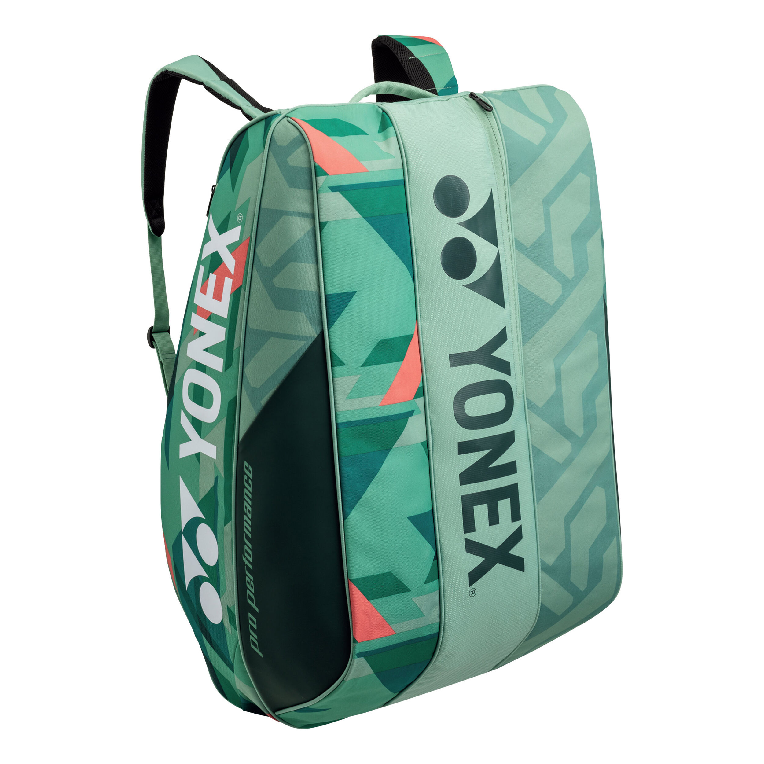 Buy Yonex Pro Racquet Bag Racket Bag 12 Pack Green Orange online Tennis Point UK